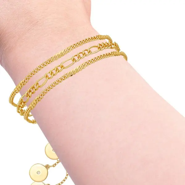 Vince Camuto Set Of Three Chain Bracelets