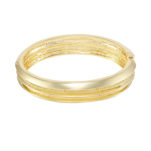 Vince Camuto Goldtone Textured Hinge Bracelet - Gold Tone