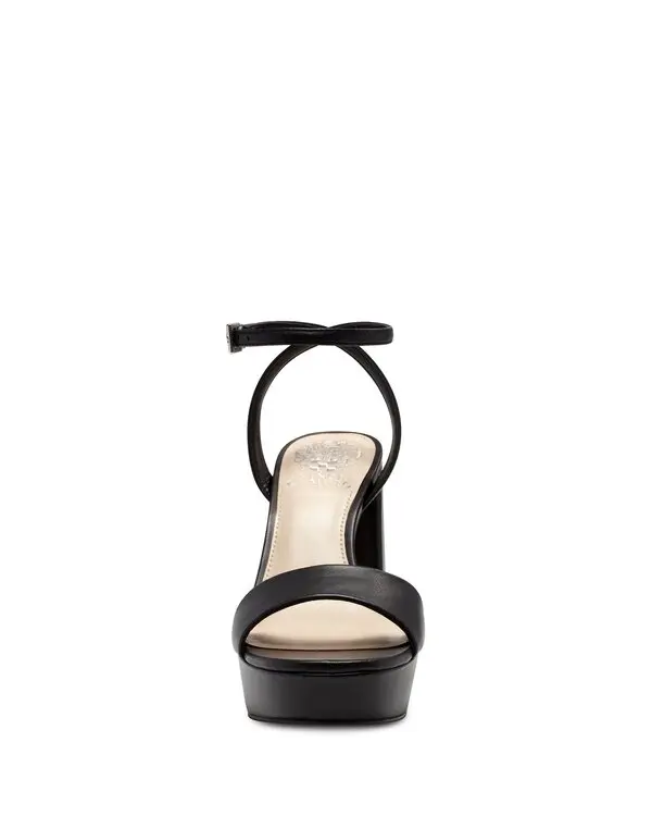 Vince Camuto Pendry Platform Sandals - Black Leather