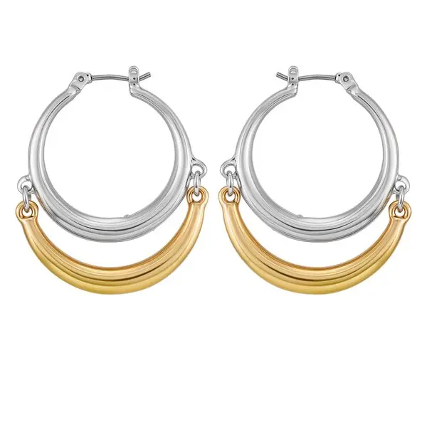 Vince Camuto Hoop Earrings - Two Tone