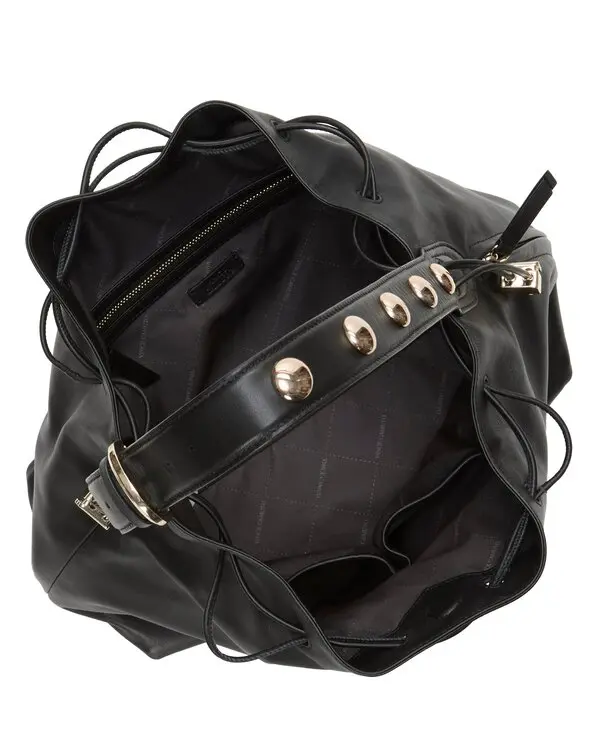 Vince Camuto Pippa Large Studded Bucket Bag - Black Stud Leather
