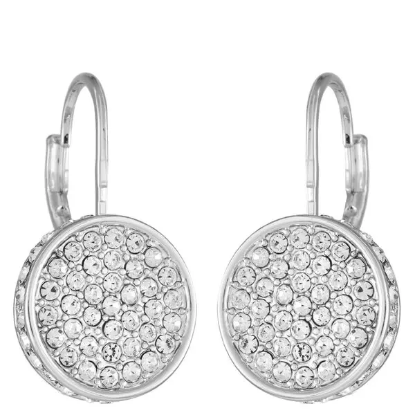 Vince Camuto Silvertone Glass Stone Leverback Earrings - Silver Tone