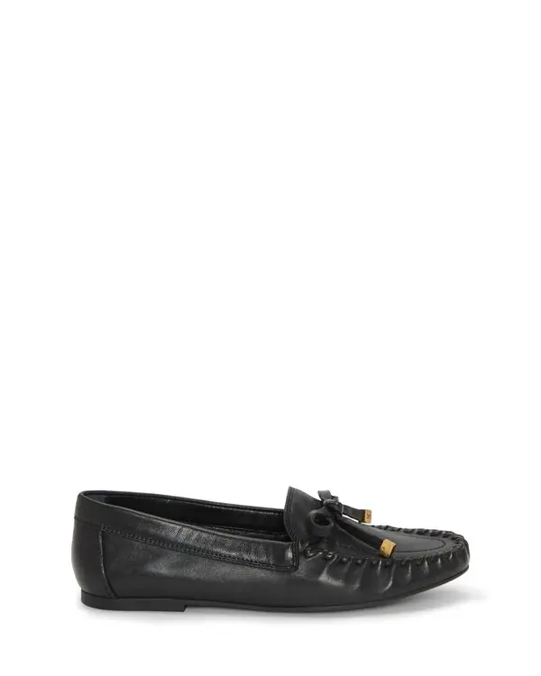 Vince Camuto Flat Loafer - Black Leather