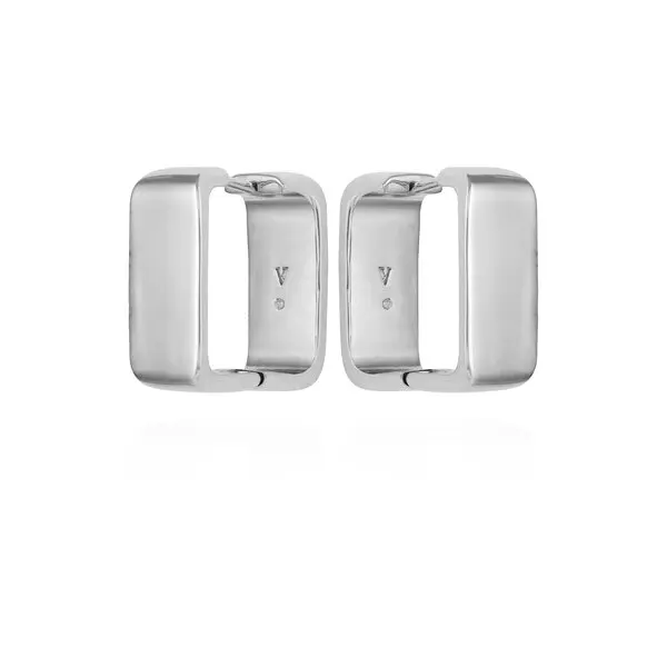 Vince Camuto Rectangle Hoop Earrings - Silver Tone