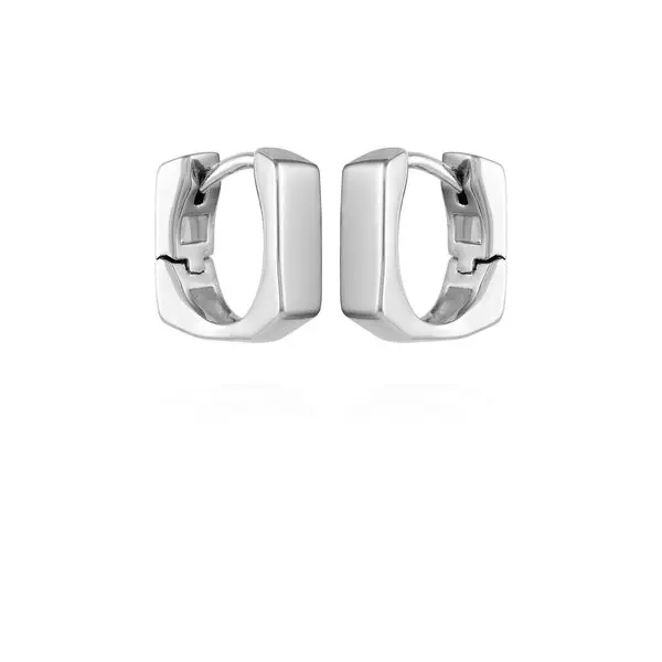 Vince Camuto Rectangle Huggie Hoop Earrings - Silver Tone
