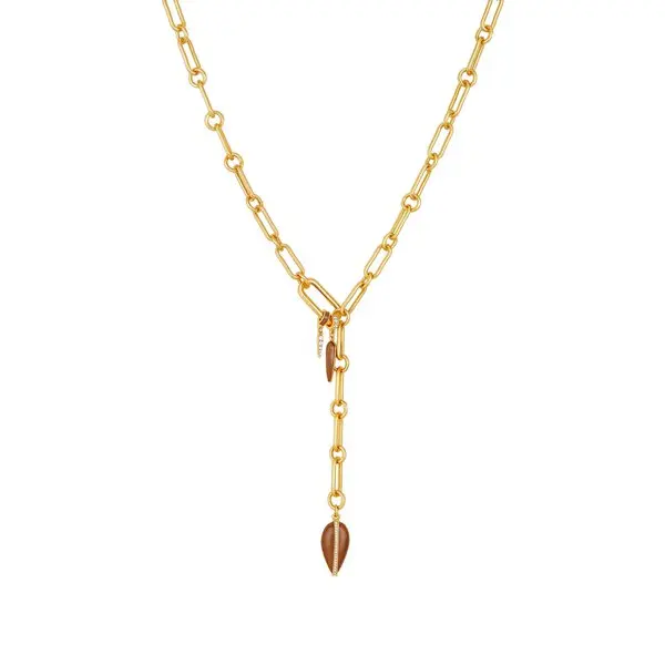 Vince Camuto Gold-tone Link Lariat Necklace - Gold Tone