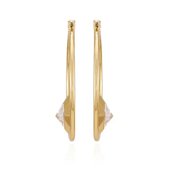 Vince Camuto Goldtone Crystal Hoop Earrings