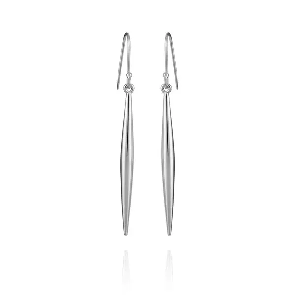 Vince Camuto Linear Spear Drop Earrings - Silver Tone