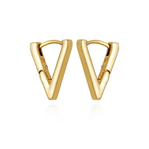 Vince Camuto V-hinge Huggie Earrings - Gold Tone