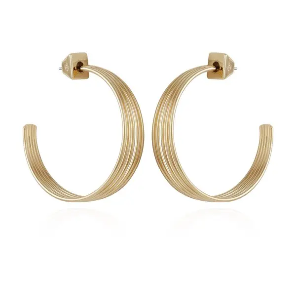 Vince Camuto Goldtone Open Stacked Hoop Earrings - Gold Tone