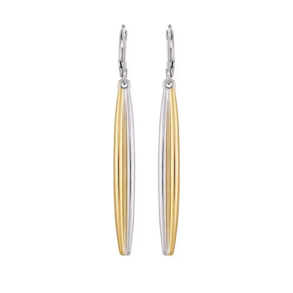 Vince Camuto Elongated Hoop Earrings - Two Tone