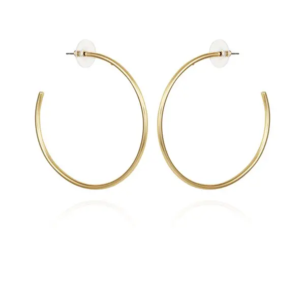 Vince Camuto Extra Large Open Hoop Earrings - Gold Tone
