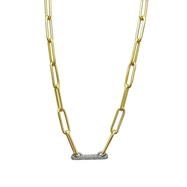 Vince Camuto Goldtone Pave Bar Chain Necklace - Gold Tone