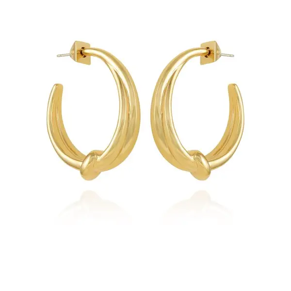 Vince Camuto Goldtone Open Knotted Hoop Earrings - Gold Tone