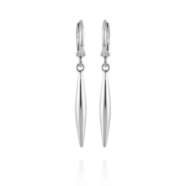 Vince Camuto Silvertone Spear Dangle Huggie Hoop Drop Earrings - Silver Tone