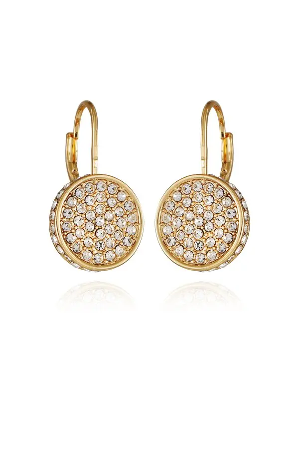 Vince Camuto Pave Goldtone Drop Earrings - Gold Tone