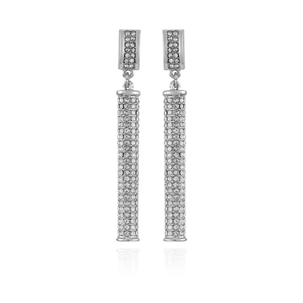 Vince Camuto Silvertone Crystal Stone Drop Earrings - Silver Tone