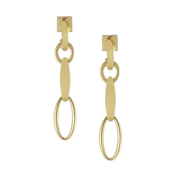 Vince Camuto Goldtone Linear Hoop Post Earrings - Gold Tone