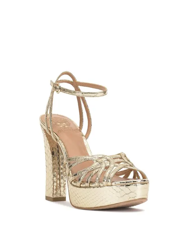 Vince Camuto Samlee Strappy Platform Sandal - Gold