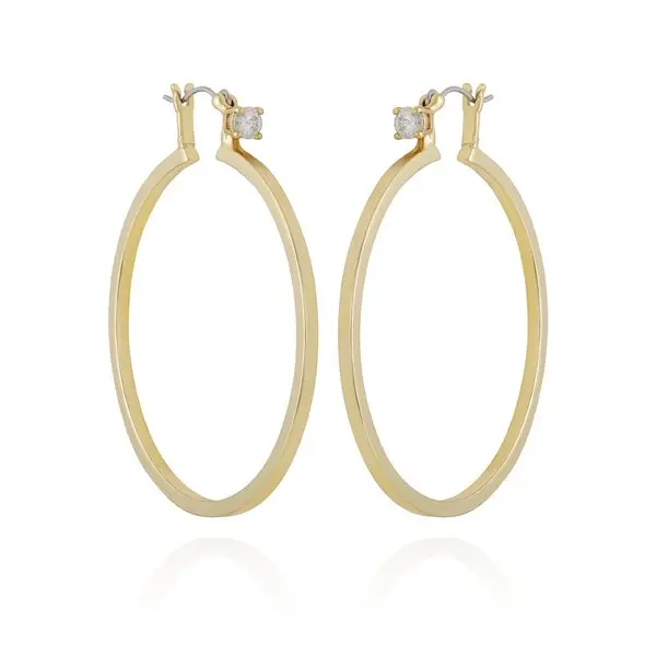 Vince Camuto Goldtone Cubic Zirconia Large Hoops Earrings - Gold Tone
