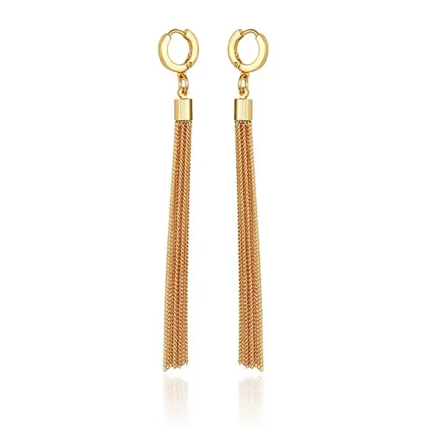 Vince Camuto Goldtone Huggie Tassel Hoop Drop Earrings - Gold Tone