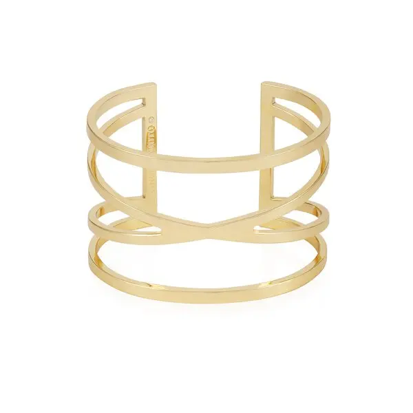 Vince Camuto Gold-tone Twisted Double Cuff Bracelet - Gold Tone