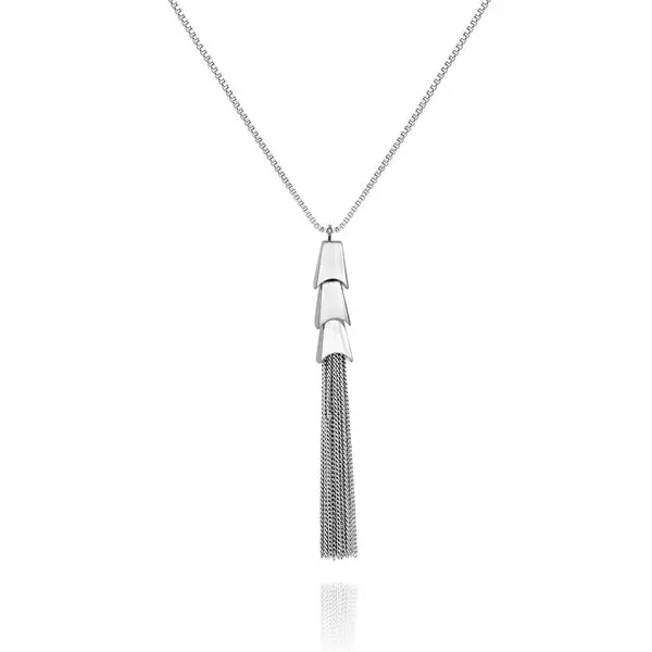 Vince Camuto Silvertone Tassel Pendant Necklace - Silver Tone