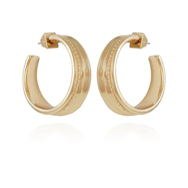 Vince Camuto Chunky Open Hoop Earrings - Gold Tone