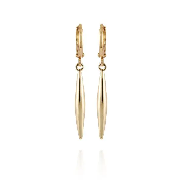 Vince Camuto Gold-tone Spear Dangle Huggie Hoop Earrings - Gold Tone