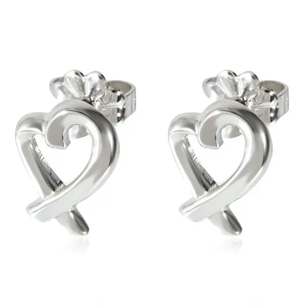 Tiffany & Co. Sterling Silver Paloma Picasso Loving Heart Earrings - Sterling_silver