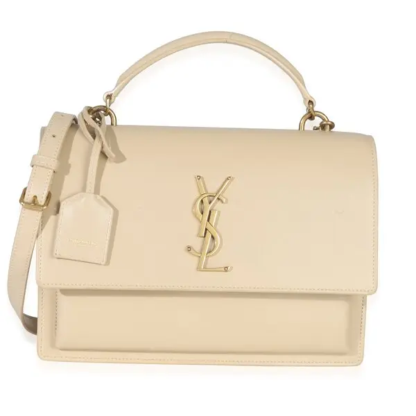Saint Laurent Monogram Sunset Satchel - Neutral