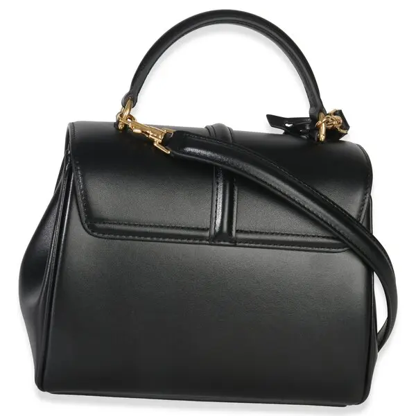 Celine 16 Top Handle Bag - Black