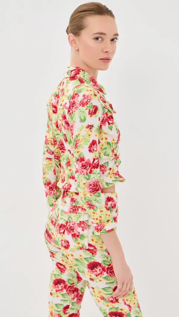Acne Studios Floral Print Button Down Jacket