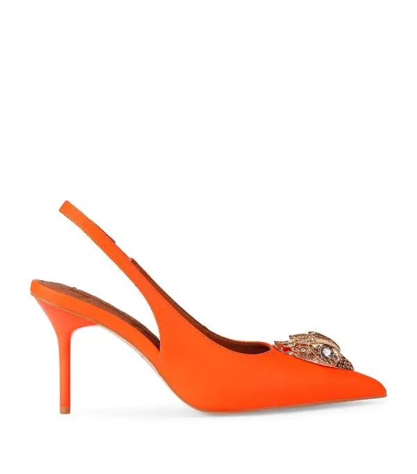 Kurt Geiger Leather Eagle Slingback Pumps - Orange
