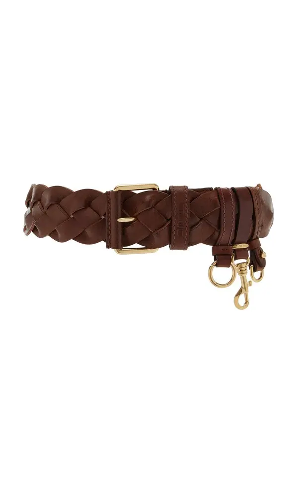 Miu Miu Braided Leather Belt - Brown