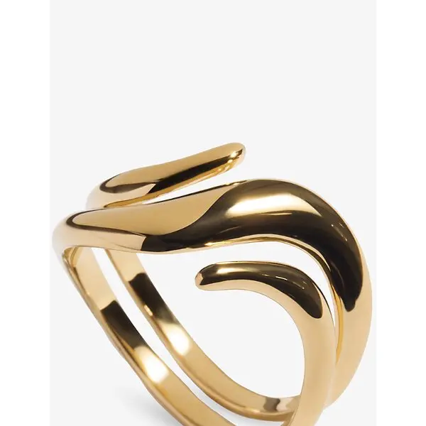 Monica Vinader Swirl Wrap Ring - Gold