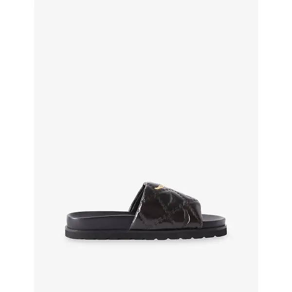 Zadig&Voltaire Patent-leather Slides - Brownie