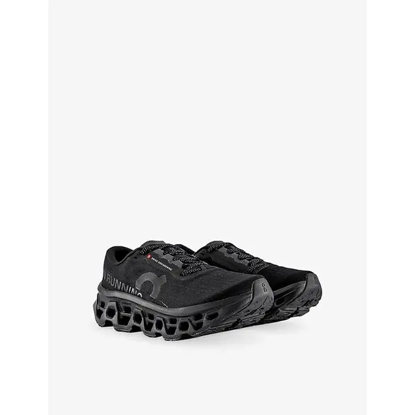 On Cloudmonster 3 Woven Trainers - Black Black