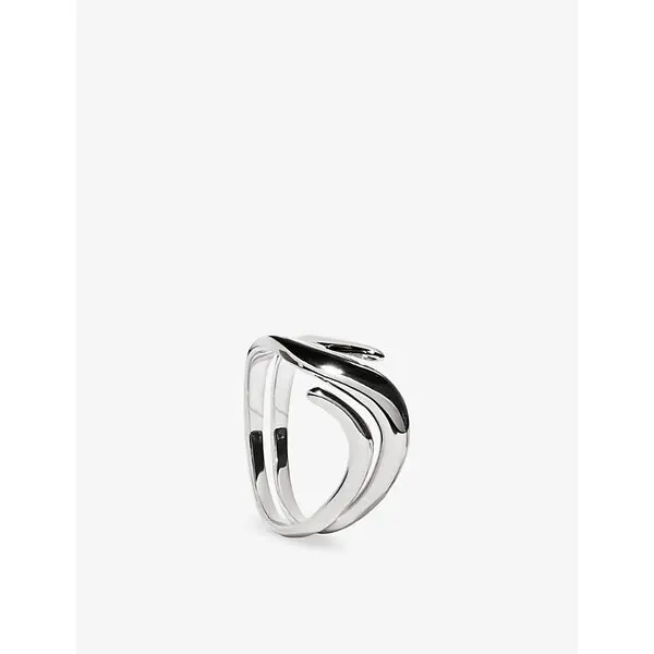 Monica Vinader Swirl Wrap Ring - Silver