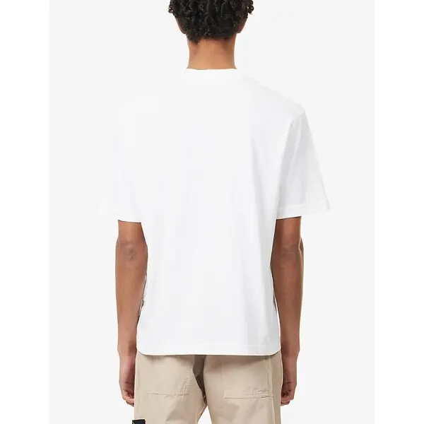 Stone Island Compass Print Cotton T-shirt