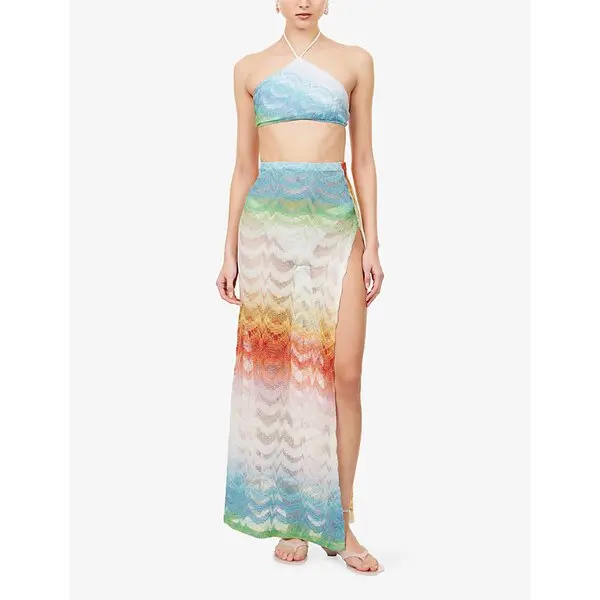 Missoni Gradient Raschel-knit Maxi Skirt - Multicolor