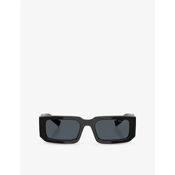 Prada Rectangle-frame Acetate Sunglasses - Black