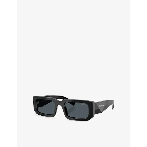 Prada Rectangle-frame Acetate Sunglasses - Black