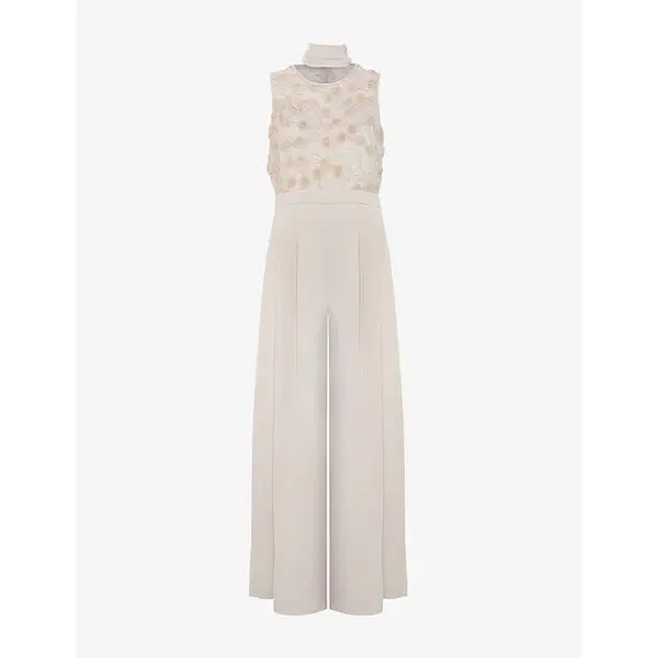 PHASE EIGHT Florentina Woven Jumpsuit - Cream