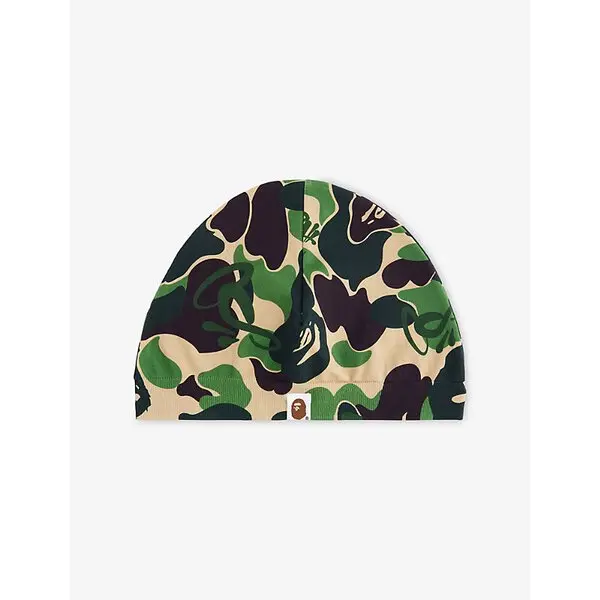 A BATHING APE X Spotify X Syna Camo-print Knitted Cap - Green