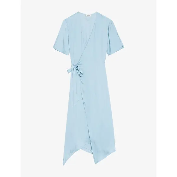 Zadig&Voltaire Reforme Wrap-front Midi Dress - Sky