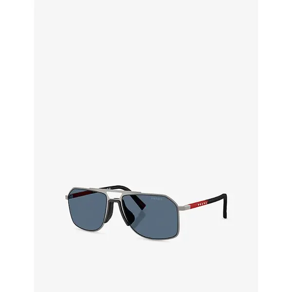 Prada Ps B51s Pilot-frame Sunglasses - Silver