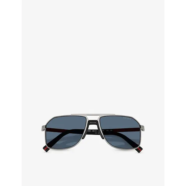 Prada Ps B51s Pilot-frame Sunglasses - Silver