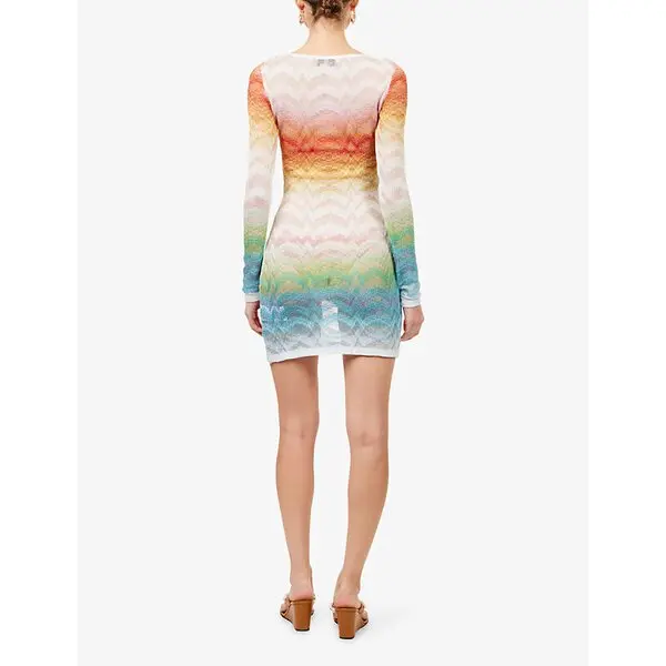 Missoni Gradient Raschel-knit Mini Dress