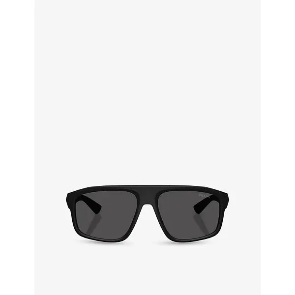 Prada Ps B02s Irregular-frame Injected Sunglasses - Black